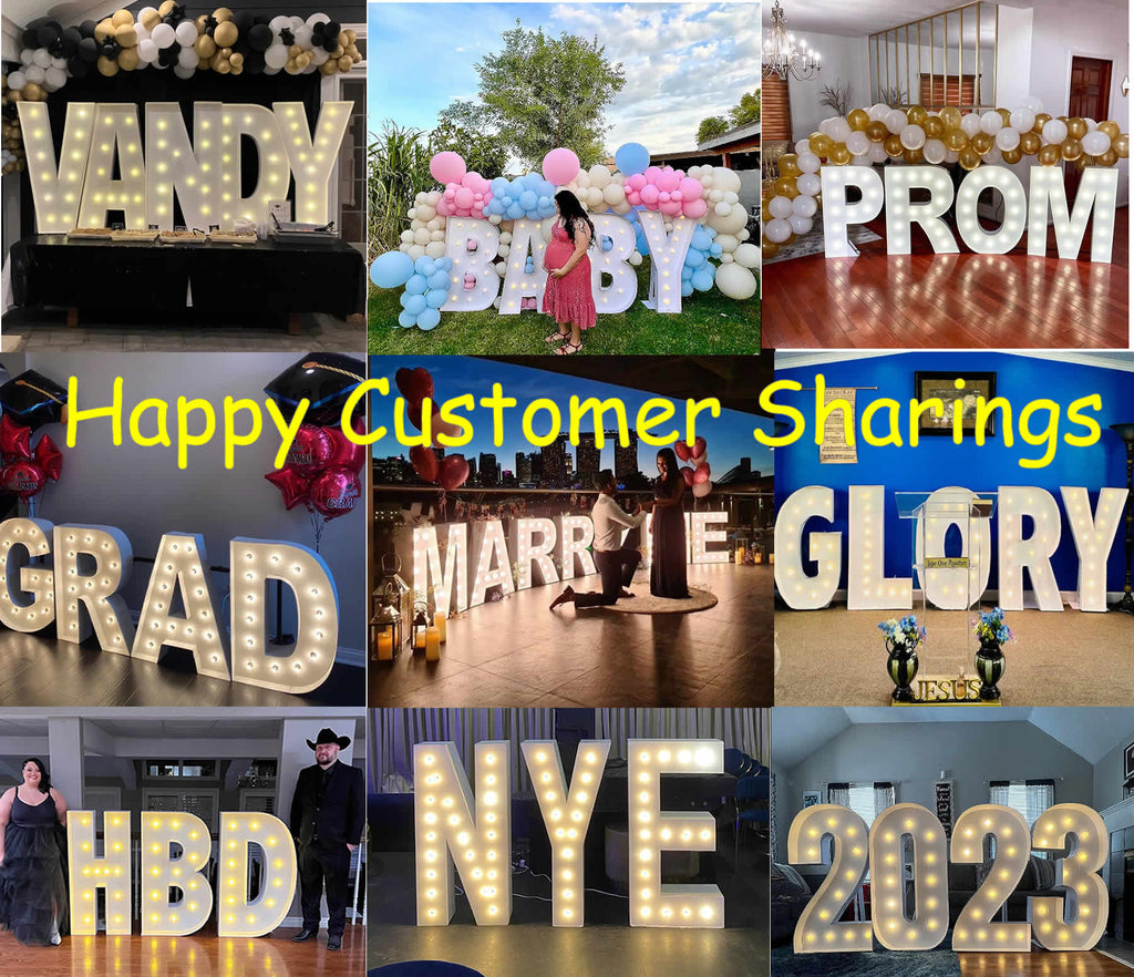 HBD Marquee Light Up Letters DIY Craft Kit for Birthday Party Decorati ...