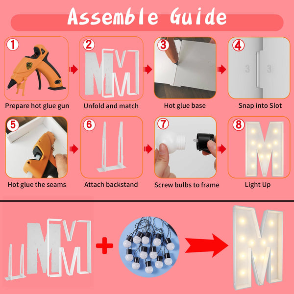 MARRY ME Marquee Light Up Letters DIY Craft Kit for Wedding Proposal ...