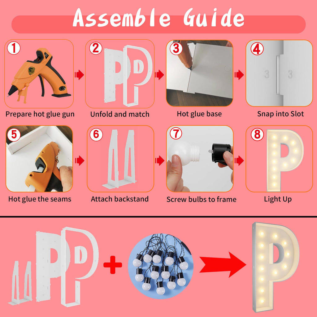 PROM Marquee Light Up Letters Craft Kit for 2025 Graduation – JoyBox Design