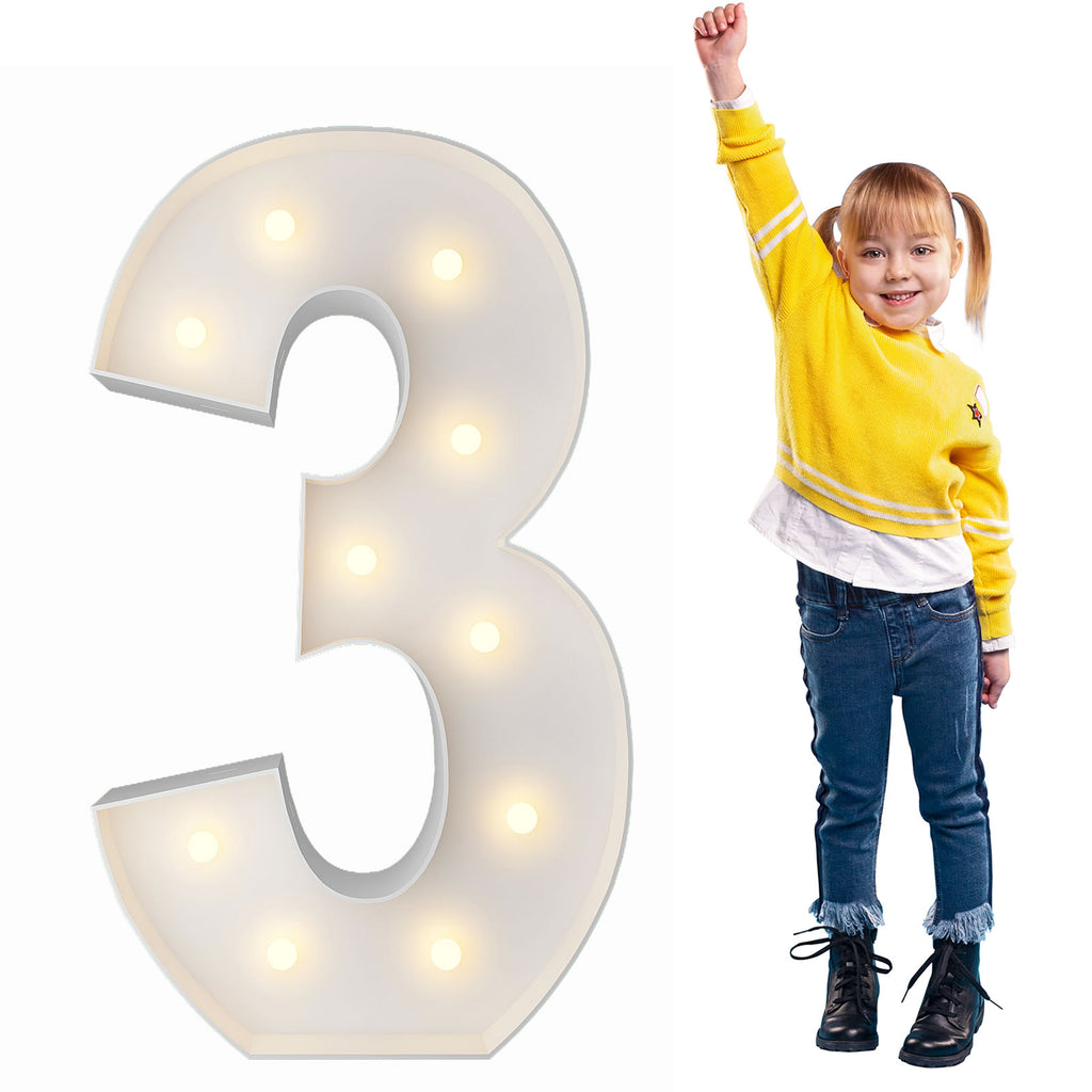 3FT Marquee Light Up Number 0-9 DIY Craft Kit – JoyBox Design