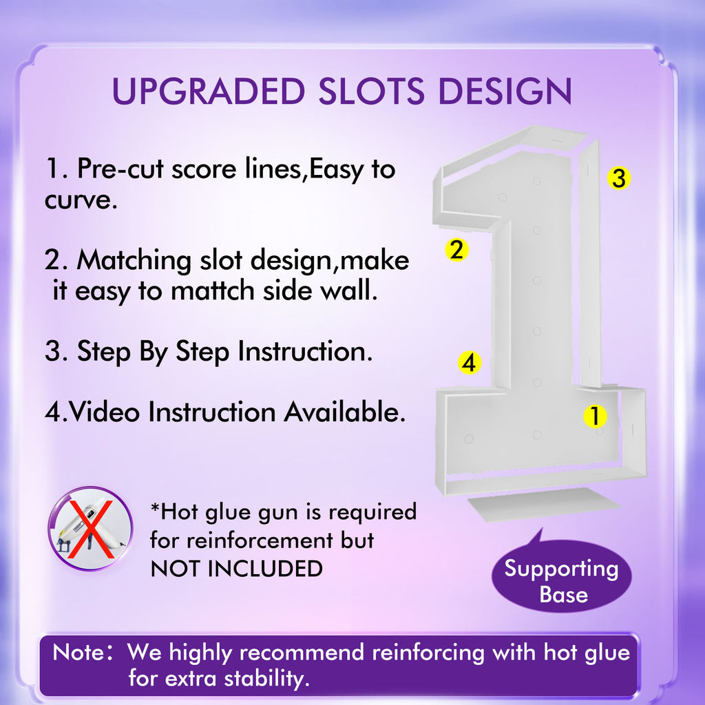 3FT Marquee Light Up Number 0-9 DIY Craft Kit – JoyBox Design